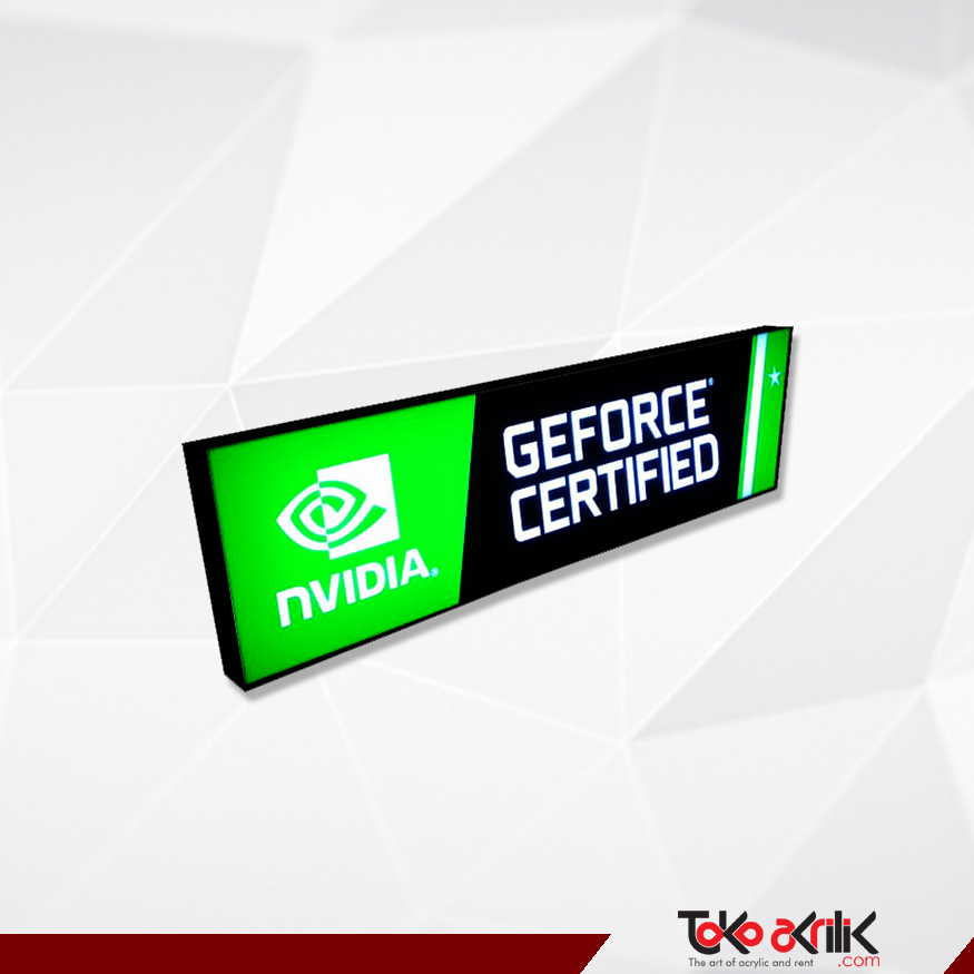 NeonBox Logo NVIDIA Cutting Sticker Nyala - Tokoakrilik.com